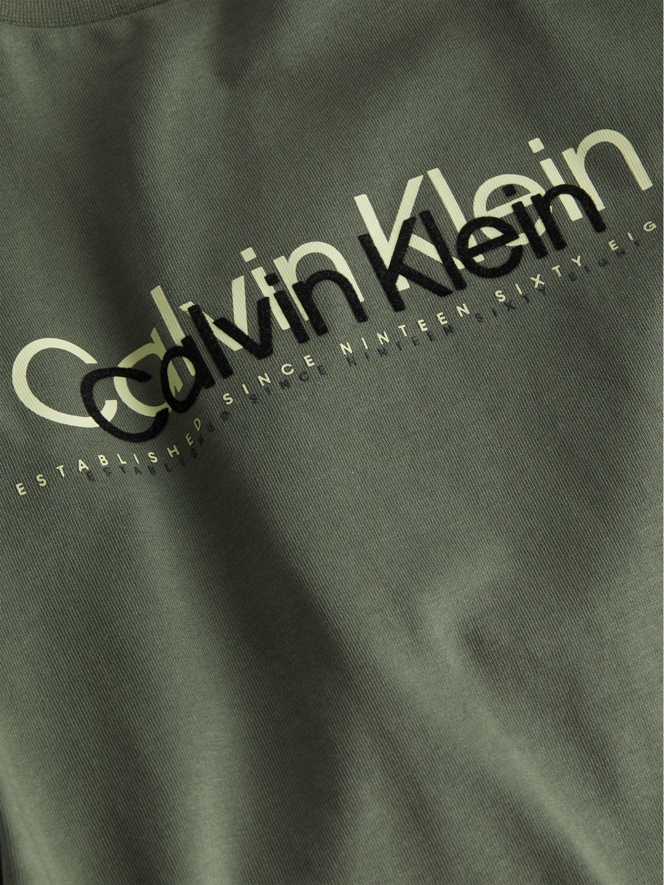 Remera double flock logo